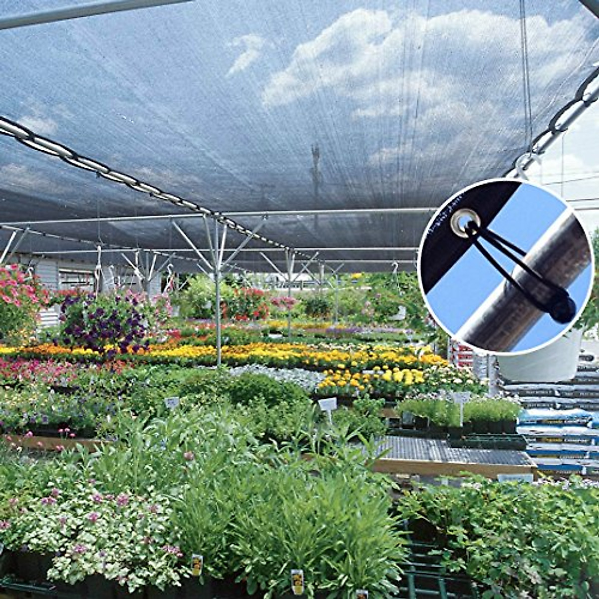 Agfabric 10x12ft Shade Cloth 50% Sun Shade Cloth with Grommets for Garden Patio, Black