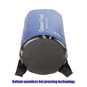 Baitoo Floating Waterproof Dry Bag for Women Men,10L/20L Roll Top Lightweight Waterproof Dry Storage Bag Backpack For Watersports,Travel,Swimming,Boating,Kayaking,Camping and Beach (Blue, 20L)