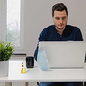 Banana Chicken Statue, Art Hen Garden Sculpture, Funny Animal Creative Decor Resin Rooster Figurines for Garden Patio Lawns Yards Office Indoor, Outdoor, Home Decor-2.75"