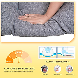 Millsilo Bench Cushions for Indoor Furniture,Non-Slip Tufted Soft Bench Cushion for Kitchen Dining Seat Pads, Piano Chair Cushion, Shoe Storage Cushions, Outdoor Patio Cushions, 36x14x4 inch, Grey