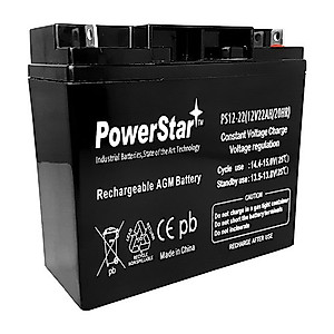 PowerStar 2-PACK 12V 22Ah UPS Battery Replaces 20Ah Kung Long WP20-12