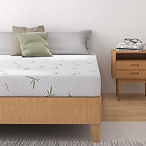 wOod-it Twin Size Mattress in a Box, 6 inch Cooling Gel Memory Foam Mattresses for Kids Bed Single Size Daybed Individual Bunk Made in USA with Breathable Bamboo Cover, Medium Firm