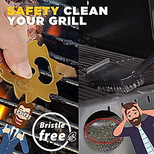 Gifts for Men Grill Scraper BBQ and Multitool 16 Tools Survival Kit - Christmas Stocking Stuffers Women Men