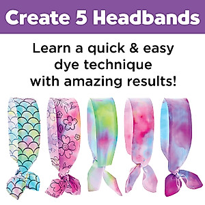 Creativity for Kids Ice Dye Headbands Craft Kit - Create 5 DIY Tie Dye Headbands, Arts and Craft Tie Dye Kit, Gifts for Kids Age 7, 8-12+