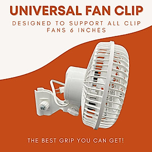 Green Rush Nutrients Universal Adjustable Fan Clip Adapter - Perfect For Inside Grow Tent - Designed to Work with 6 Inch Fans