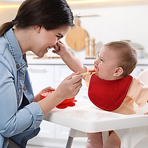 Preboun 16 Pack Baby Muslin Burp Cloths and Bibs Sets, Unisex Cotton Muslin Cloths Large 20'' x 10'' Extra Soft and Absorbent Cotton Burp Rags Muslin Baby Bibs for Girl Boy Drooling, Multicolor