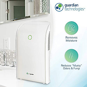 Pure Guardian DH201WCA Small Room Dehumidifier for Allergen and Odor Control in Closets, Kitchens, Laundry Rooms, and Bathrooms, Ultra-Quiet and Space-Saving, PureGuardian