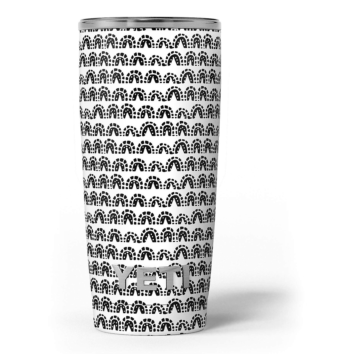 Design Skinz Semi-Circle Glyphics with Translucent Backing - Skin Decal Vinyl Wrap Kit Compatible with The Yeti Rambler Cooler Tumbler Cups