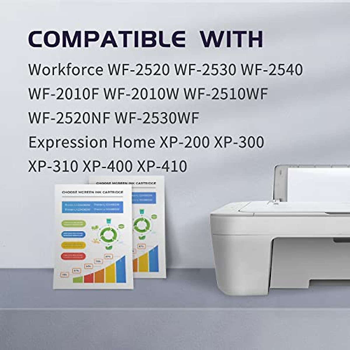 ZIPRINT Remanufactured Ink Cartridge Replacement for Epson 200XL T200XL use for Workforce XP-410 WF-2540 WF-2530 XP-310 XP-400 XP-200 WF-2520 XP-300 Printer (2 Black, 1 Cyan, 1Magenta, 1 Yellow)