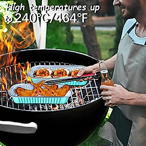 JOYKLE Mini Cake Pans with Lids,50 Pack Mini Loaf Baking Pans and Lids Covers,Aluminum Foil Long Baking Cups,Disposable Foil Cupcake Liners for Brownie Cake Bread Loaf Muffin (Multi)