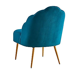 Ball & Cast Accent Chair, 23.5"W x 25"D x 32.25"H, Teal