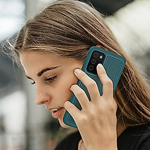 BNIUT for Samsung Galaxy A03s Case Shockproof: Dual Layer Protective Heavy Duty Cell Phone Cover Rugged with Non Slip Textured Back - Military Protection Bumper Tough - 6.5inch (Dark Green)