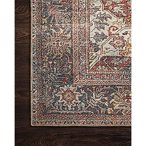 Loloi II Loren Collection LQ-14 Brick/Multi, Traditional 8'-4" x 11'-6" Area Rug