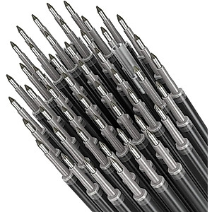 Arteza Gel Pen Refills, Pack of 50 Black Roller Ball Gel Ink Pen Refills, Quick-Drying, Nontoxic, Fine Point for Writing, Taking Notes & Sketching, Office & Back to School Supplies