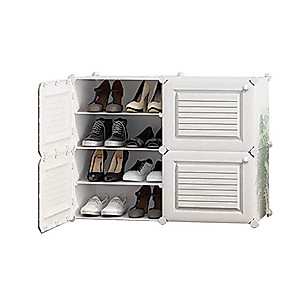 DINGZZ Simple Shoe Cabinet, Home Storage Multi-Layer Dust-Proof Plastic Large-Capacity Dormitory Small Shoe Shelf