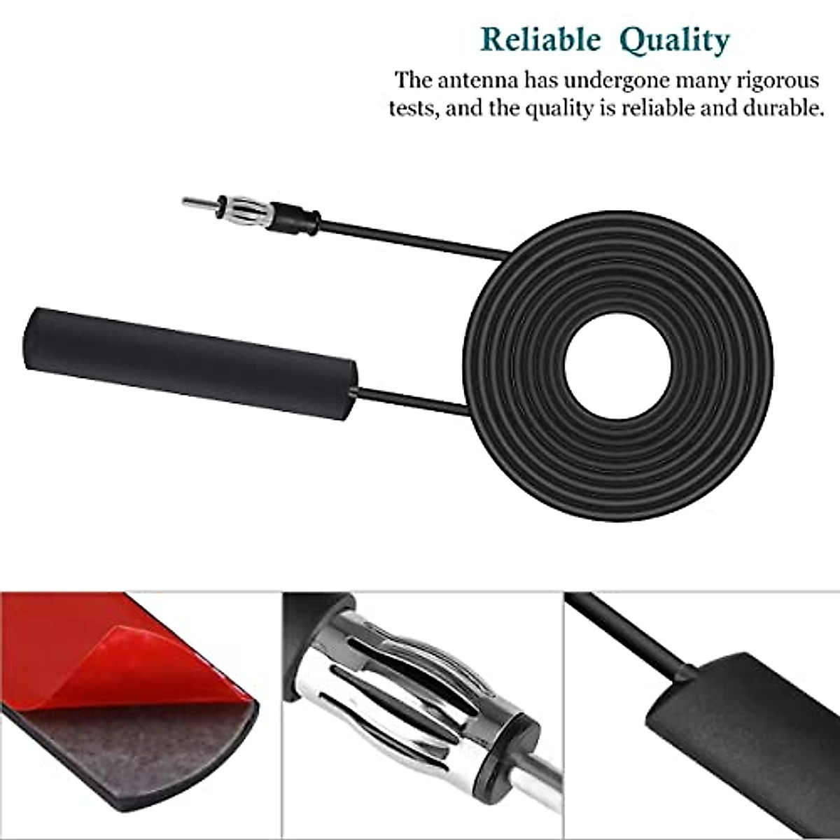 2 Pcs Universal Car FM AM Antenna,Hidden Windshield Adhesive Mount Patch Ant for Auto SUV Vehicle Truck Radio Stereo Receiver