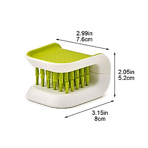 TOSSPER 1 Set Cutlery Cleaner Silverware Scrubber for Inside The Sink Utensil Scrubber with Suction Cups, Blue