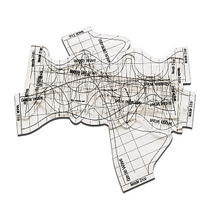 YICBOR 5pcs Wave Quilting Rulers and Templates Set