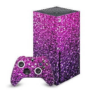Head Case Designs Officially Licensed PLdesign Purple Pink Art Mix Vinyl Sticker Gaming Skin Decal Cover Compatible With Xbox Series X Console and Controller Bundle