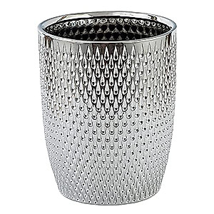 BASDHE Bathroom Accessories Set 5 Piece Bath Ensemble Includes Trash Can,Toothbrush Holder,Toothbrush Cup,Soap Dispenser,Soap Dish for Decorative Countertop and Housewarming Gift, Grey