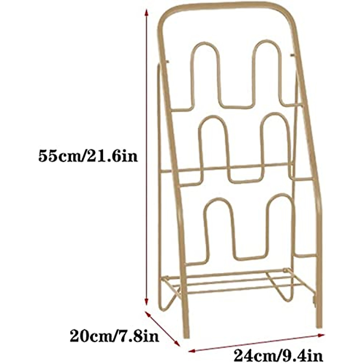ZBOYZ Shoe Rack Entrance Freestanding Multi-Functional 3-Story Metal Suitable for Flat Shoes and Slippers Shoe Organizer