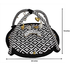 Bacati Love Baby A Countivity Gym with Mat, Black/Gold