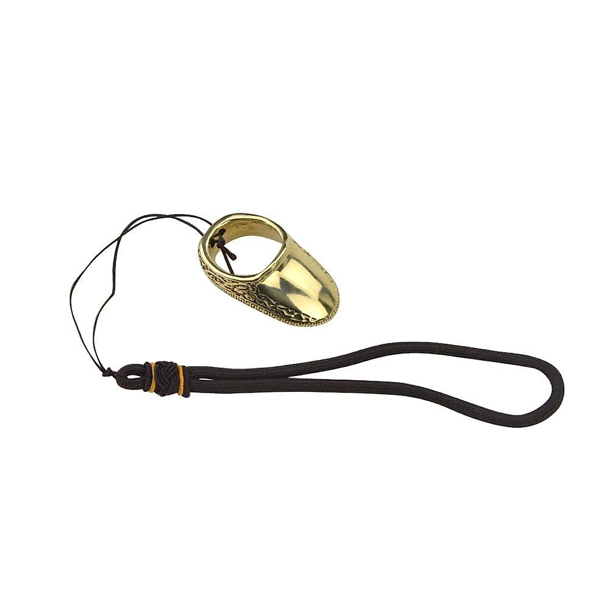 AMEYXGS Archery Thumb Ring Handmade Brass Finger Protector Thumb Protector Ring for Outdoor Archery Hunting Accessories Finger Tab (17#)