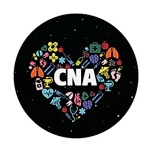 I Love Being a CNA Certified Nurse Heart Medical Assistant PopSockets Swappable PopGrip
