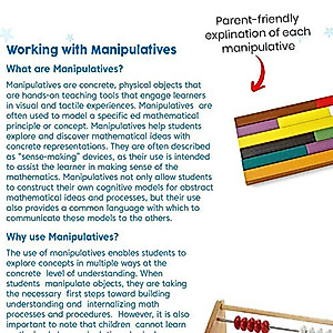 hand2mind Hands-On Standards, Learning at Home Family Engagement Kit for Grade 3, Math Activity Book with Math Manipulatives, Spanish Translations for Key Materials