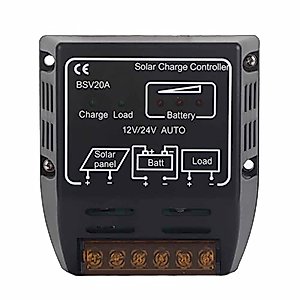 Genericer Solar Panel,Solar Charge Controller with Over Charge Over Discharge Protection BSV20A 12V/24V for Managing the Working of Solar Panel and Battery, Genericer Solar Panel,Solar Charge Con