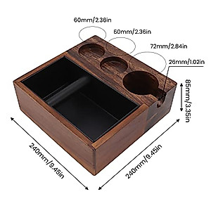 Wooden Coffee Filter Tamper, Holder Wooden Tamper Mat Stand, Portafilter Tamper Station Wooden Base