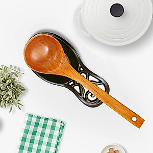 Spoon Rest Vintage Metal Kitchen Spoon Rest, Cast Iron for Cooking Home Decor, Coffee Gold Color