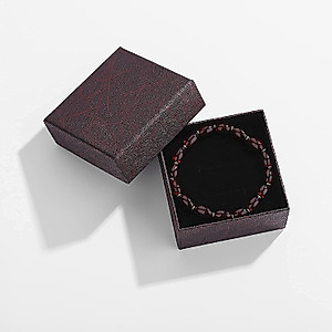 Natural Baltic Amber Bracelet，Cutting amber rough stone to make 6mm+ beads，6.6 inches，Deep Red amber Bracelet Unisex