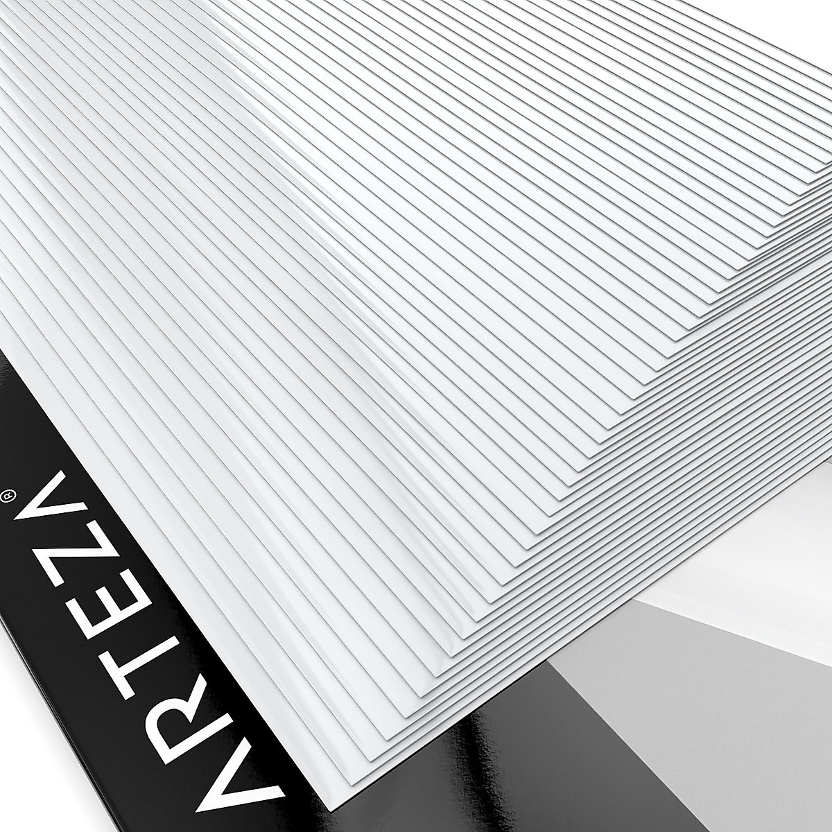 ARTEZA Self Adhesive Vinyl Sheets, 12 x 12 Inches, Pack of 50, Glossy White, Waterproof and Easy to Weed and Cut, SAV for DIY Projects