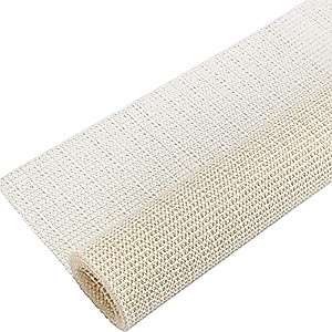 Xrrxy Anti Slip PVC Tablecloth Underlay Adjustable in Size Foam Mat Tea Table Cloth Anti-Skid Rug Pad Gripper Table Mat,White (200 140cm/79 55inch)