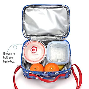 YOJOY Kids Backpack for Boys School with Lunch Box Waterproof Lightweight Bookbag for Children Elementary School Bags for Boys (Blue Football Set)