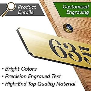 Name Plate, Custom Office Door Signs, Personalized Plaque for Wall, Address Mailbox, Name Sign - 2x8 Inch, 18 Colors - Made by My Sign Center, USA (Classic)