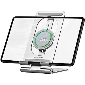 Nillkin Wireless ipad Charger Tablet Stand - 2 in 1 Charging Dock For iPad Pro 12.9/iPad Pro 11, ipad 8/7/6/5 Gen, Air 4/3, Mini 4 3 2, Samsung Tab S7/S6/S5e