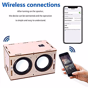 CYOEST DIY Bluetooth Speaker Box Kit Electronic Sound Amplifier - Build Your Own Portable Wood Case Bluetooth Speaker Sound - Science Experiment and STEM Learning for Kids, Teens and Adults