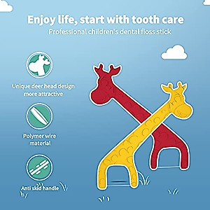 Kingubznis Kids Flossers Individually Wrapped Floss Picks Dental Floss Toddler Floss Portable Travel Floss Cute Animal Shapes Dental Floss for Children & Adults (240 Counts Individually)