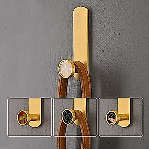 Soaoun Towel Hook No Drill Wall Mount Aluminum Robe Hook Punch Free Trace Less Hanger Hook for Bathroom Kitchen Bedroom Green