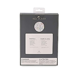 Red Rover Kids All-Cotton Muslin Fitted Crib Sheet- 52”x 28”x 9”- 100% Cotton – Machine Washable – Lightweight & Breathable – Playful Designs – Nursery, Crib, Bed – Unisex (Pastel Petal)