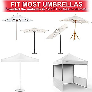 Patio Umbrella Netting, 7-10 FT Outdoor Umbrellas Screen Ultra-Large Umbrella Netting, Umbrella Hanging Tent, Patio Netting, Accommodate Up to 9 People Equipped with Double Zippers and Water Pipe