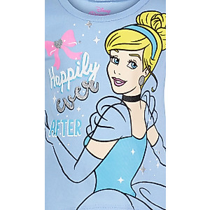 Princess Jasmine Belle Cinderella Little Girls 4 Pack T-Shirts Ariel 7-8