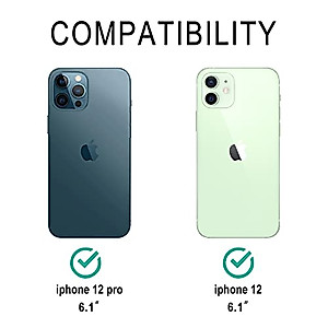 Vauki Crossbody Case for iPhone 12/iPhone 12 Pro Clear Silicone Phone Case for iPhone 12 6.1" with Lanyard Neck Cord Strap, Soft TPU Shockproof Protective Transparent Cover Case - Black Necklace