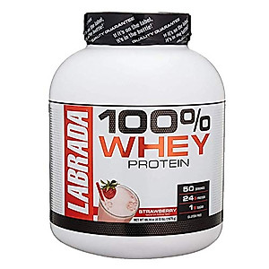 Labrada Nutrition 100% Whey Protein Powder, Strawberry, 4.13 lb