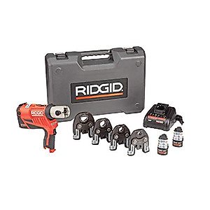 RIDGID 57398 RP 240 Compact Press Tool & 29983 Model 223S 1/4" to 1-1/4" Inner/Outer Copper and Stainless Steel Tubing and Pipe Reamer