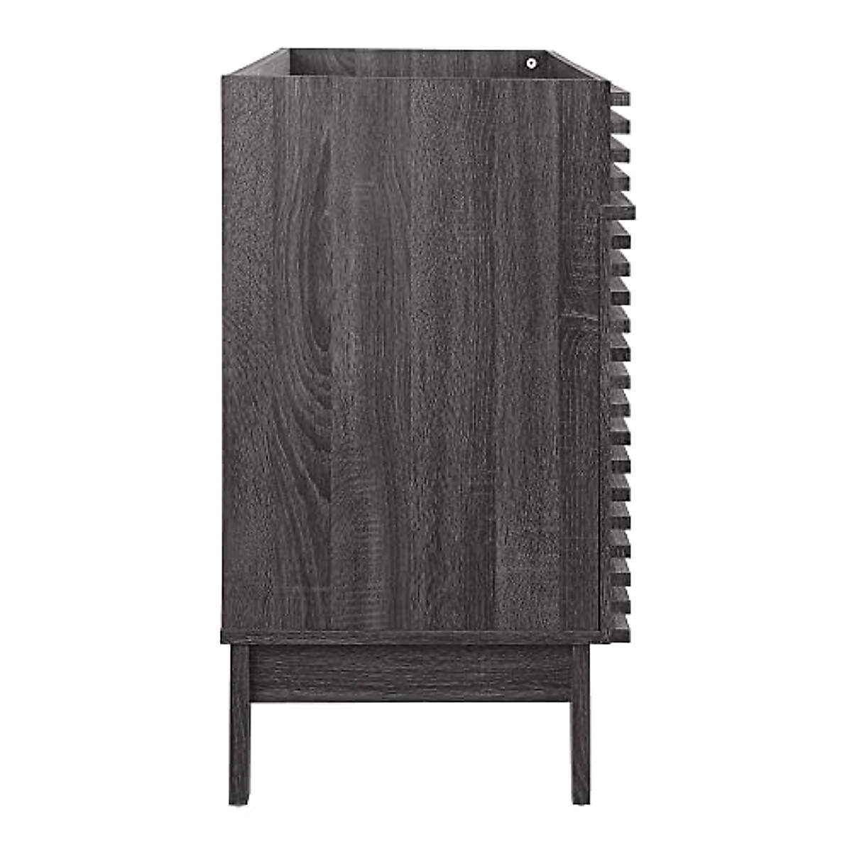 Modway Render 47" Plastic and Wood Bathroom Vanity Cabinet in Charcoal