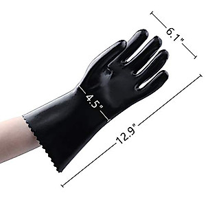 Royal Gourmet CC1830FG Charcoal Grill with High Heat-Resistant BBQ Gloves, 811 Square Inches, Black, Backyard Cooking with Offset Smoker