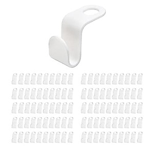 Hanger Connector Hooks – 100-Pack Clothes Hanger Connector Hooks – Space-Saving Hanger for Closet Organizer – Cascading Space Saver Hangers for Small Space Organization and Closet